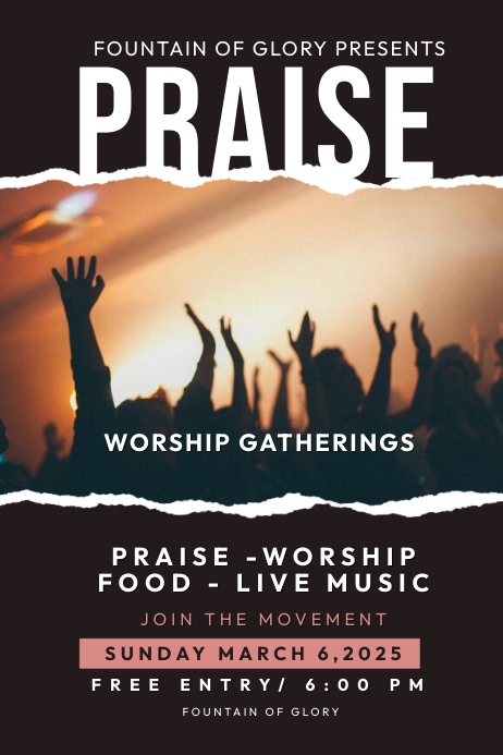 Worship Gatherings Template | PosterMyWall