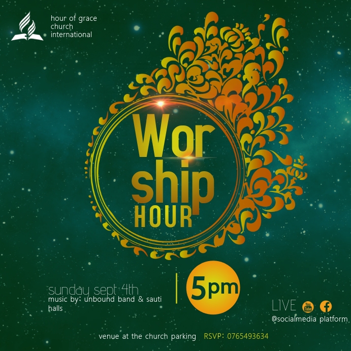 Copy of WORSHIP HOUR | PosterMyWall