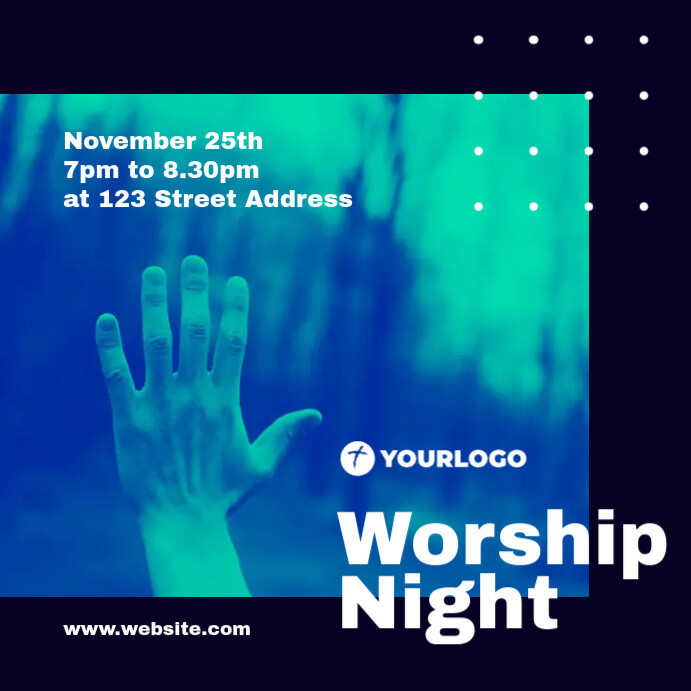 Worship Night Church Service Template | PosterMyWall