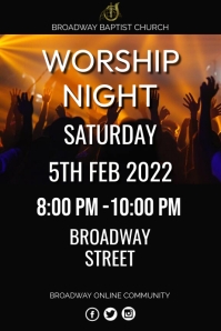 worship night Template | PosterMyWall