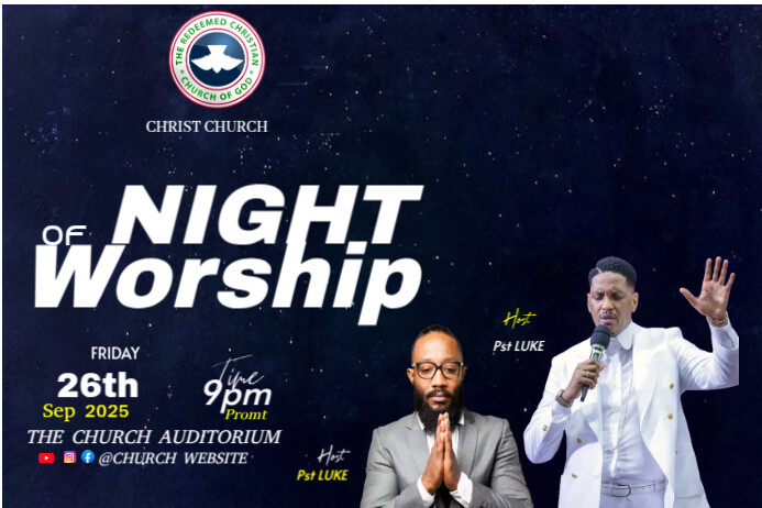 WORSHIP NIGHT Template | PosterMyWall