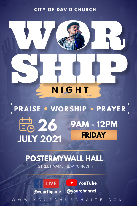worship night Template | PosterMyWall