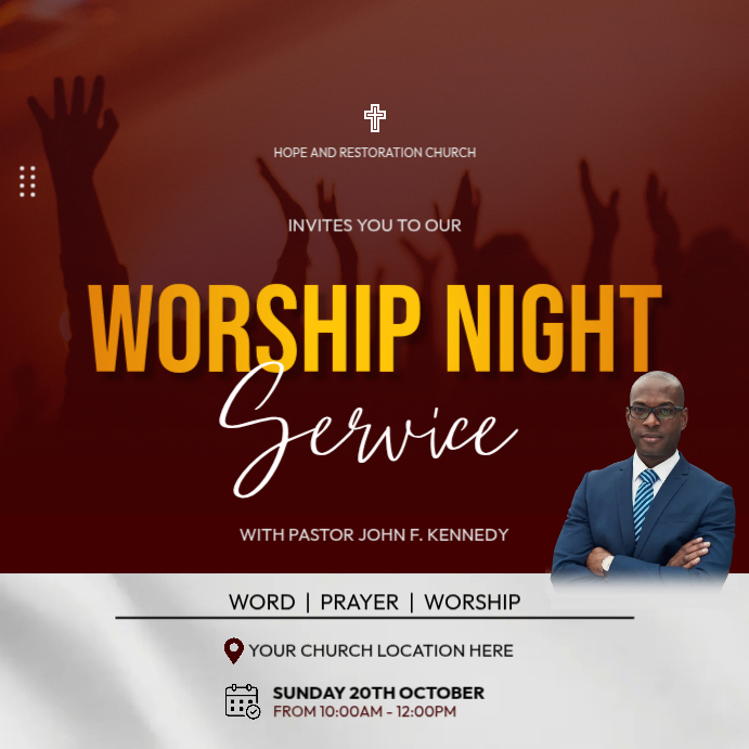 Worship night Template | PosterMyWall