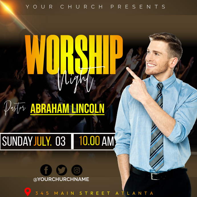 worship night Template | PosterMyWall