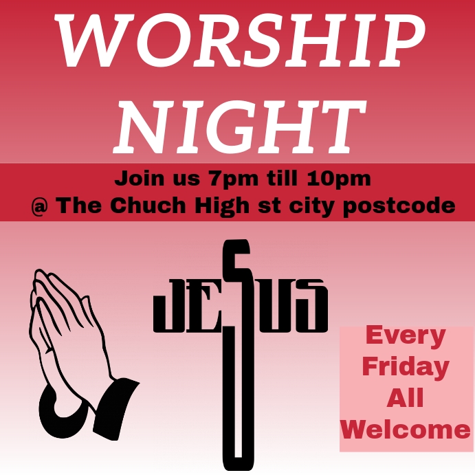 worship night Template | PosterMyWall