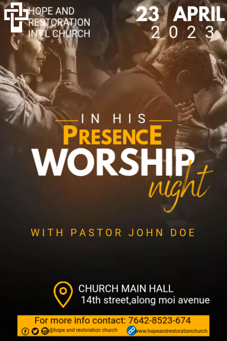 Worship night Template | PosterMyWall
