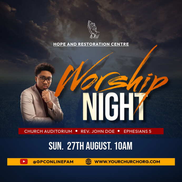 worship night Template | PosterMyWall