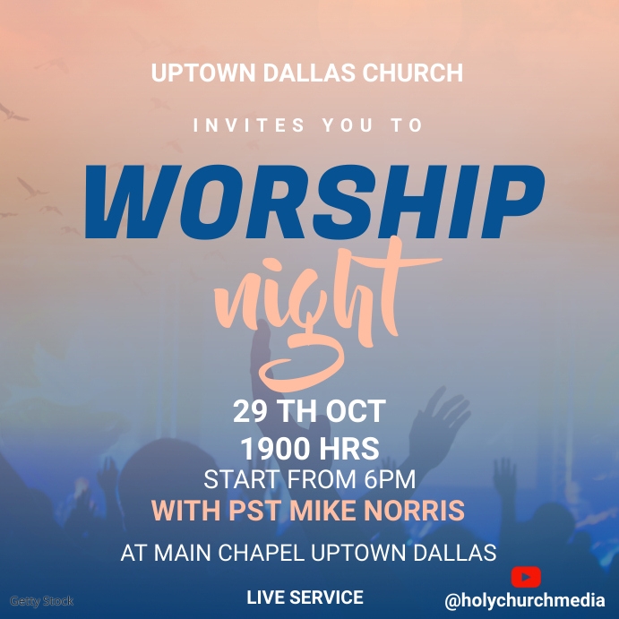 Plantilla de worship night | PosterMyWall