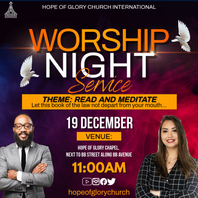 Worship Night Template | PosterMyWall