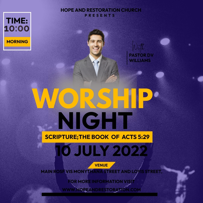 worship night Template | PosterMyWall