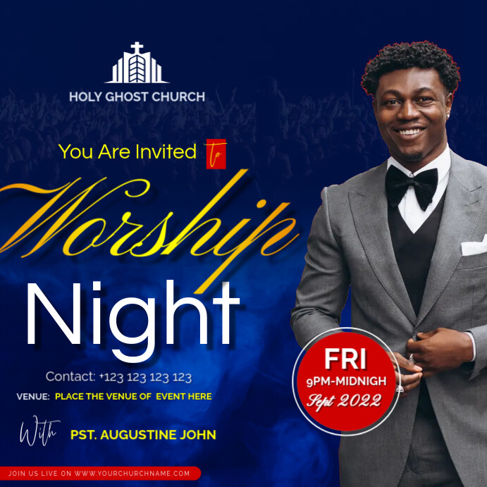 Worship Night Template | PosterMyWall