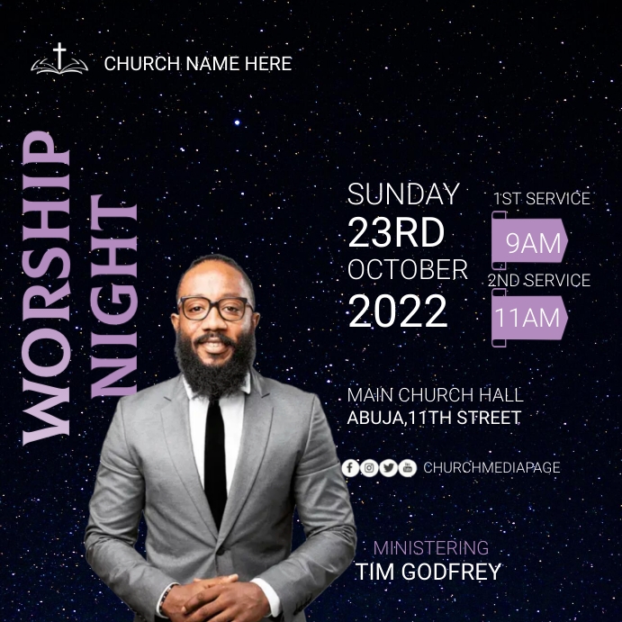 Worship Night Template | PosterMyWall