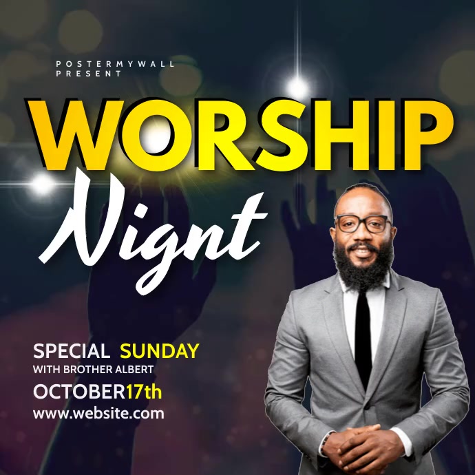 worship night Template | PosterMyWall