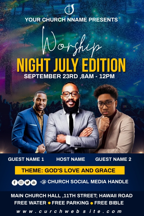 worship night Template | PosterMyWall