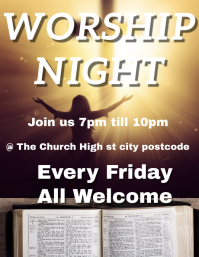 gospel Night concert church music singing ad Template | PosterMyWall