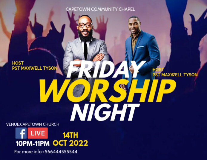 Brosur Malam Ibadah Templat | PosterMyWall