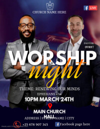 Worship Night Poster Template | PosterMyWall