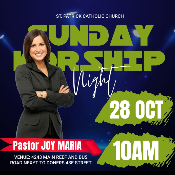 Worship night poster Template | PosterMyWall