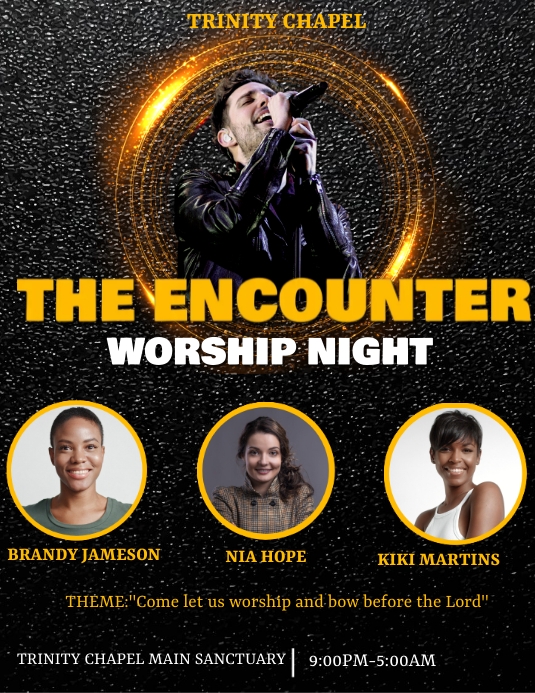 WORSHIP NIGHT POSTER Template | PosterMyWall