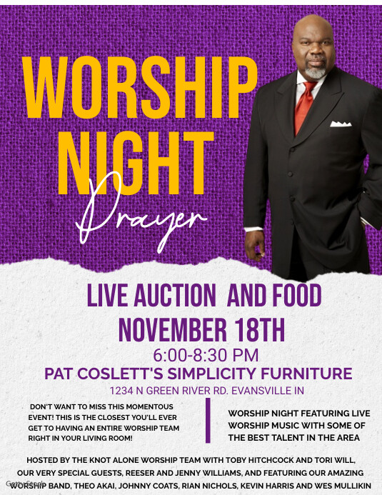 Plantilla de worship night prayers flyers | PosterMyWall