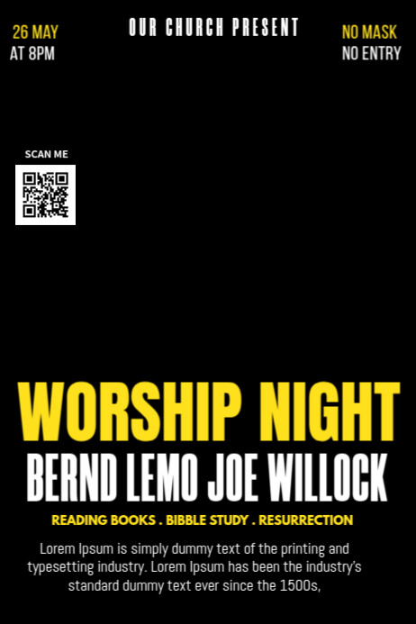 Worship Night Template | PosterMyWall
