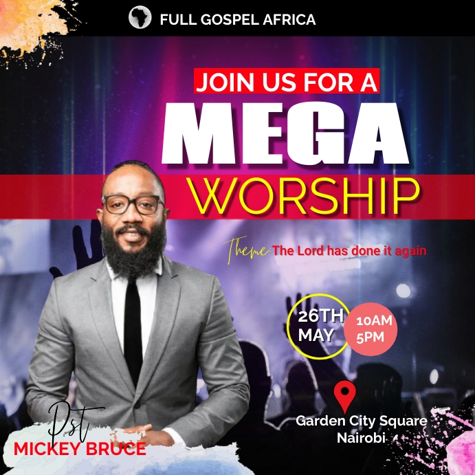 Worship Poster Template | PosterMyWall