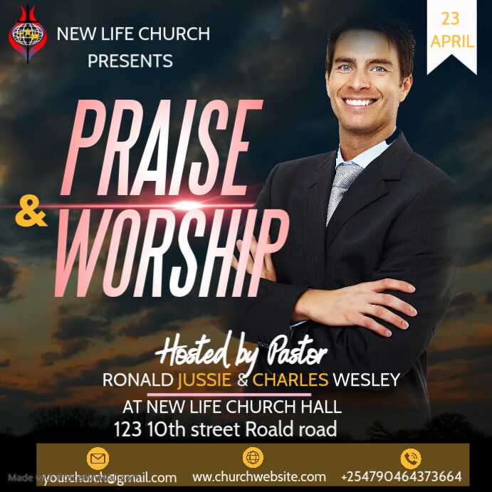 worship poster Template | PosterMyWall