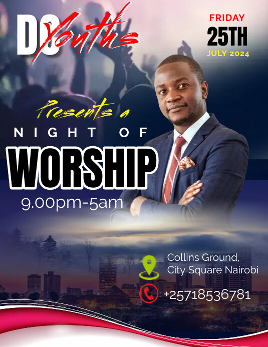 Worship poster Template | PosterMyWall