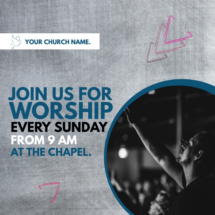 worship poster template | PosterMyWall