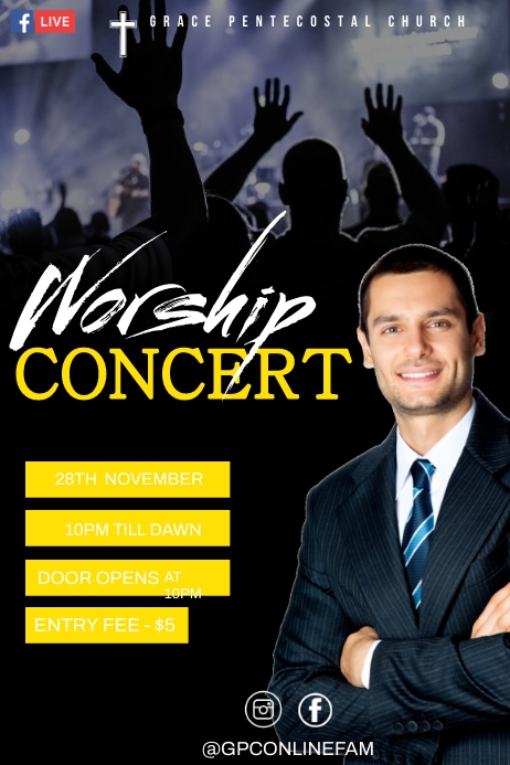 WORSHIP POSTER TEMPLATE.E | PosterMyWall