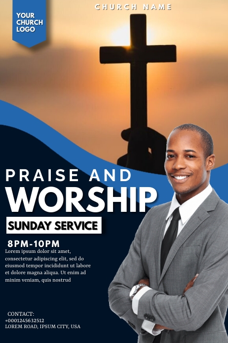WORSHIP POSTER.E Template | PosterMyWall
