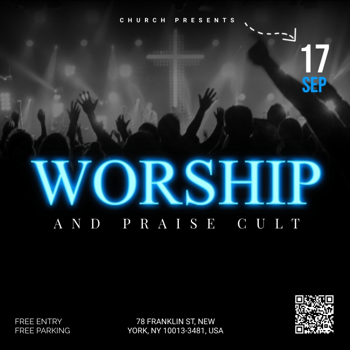 Worship praise cult Template | PosterMyWall