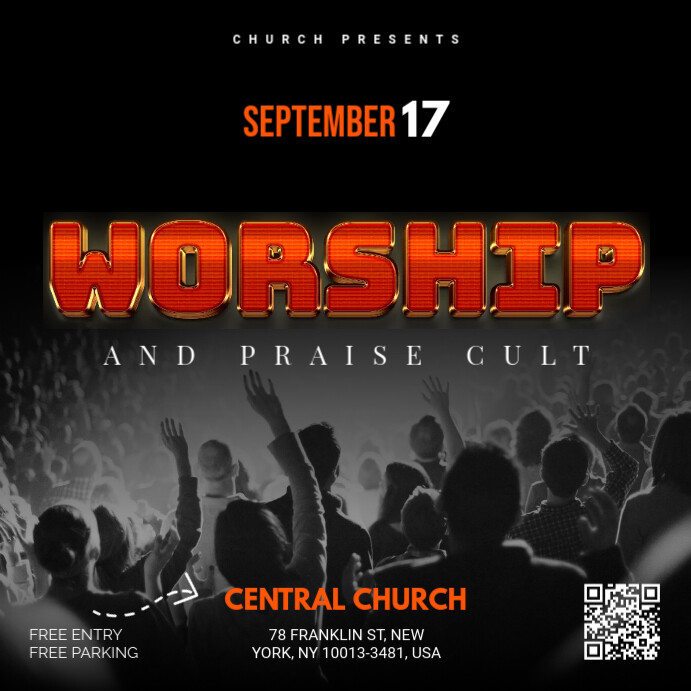 Worship praise cult Instagram Template | PosterMyWall