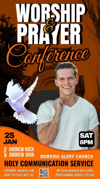 worship prayer conference Template | PosterMyWall