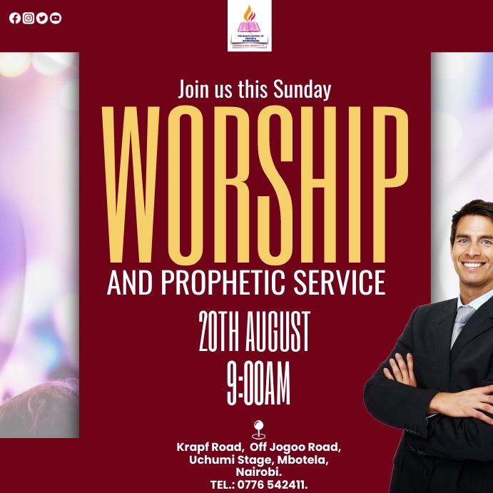 Worship Prophetic service Template | PosterMyWall