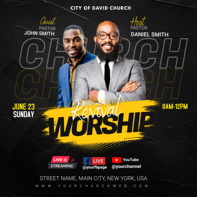 worship revival Template | PosterMyWall