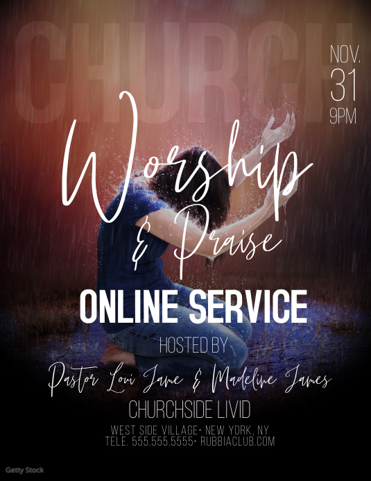 Worship Revival Night Church Event Flyer Template | PosterMyWall