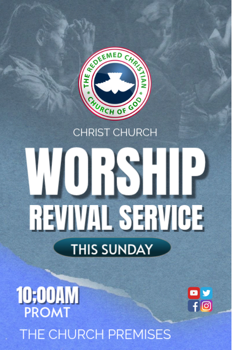 Plantilla de WORSHIP REVIVAL SERVICE | PosterMyWall