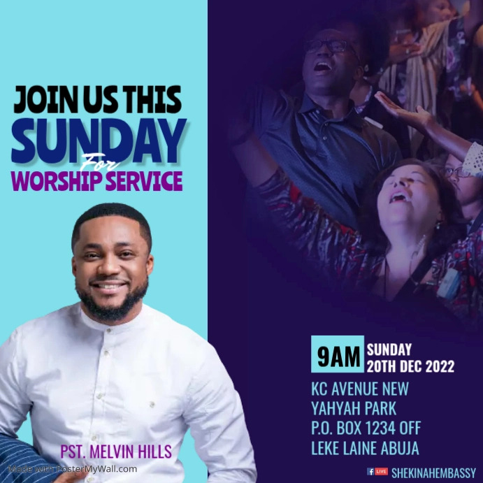 Copy of WORSHIP SERVICE (7) | PosterMyWall