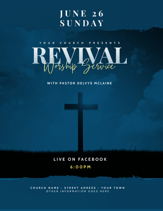Worship Service - Church Flyer Template | PosterMyWall