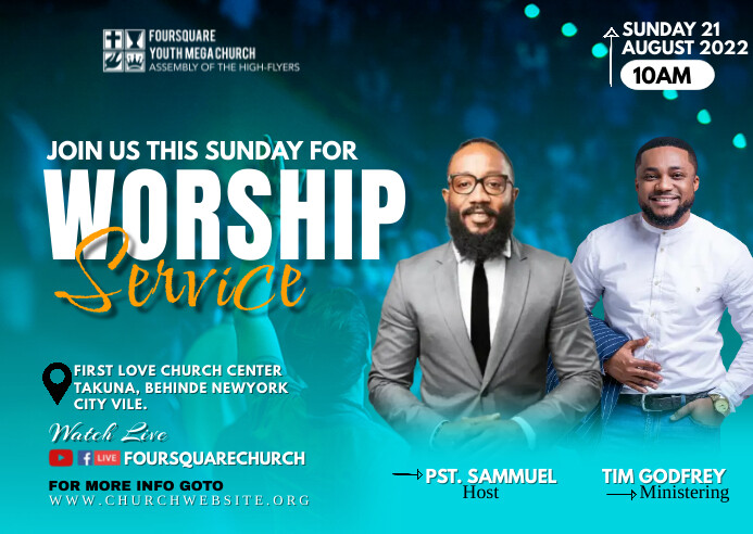 Plantilla de WORSHIP SERVICE | PosterMyWall