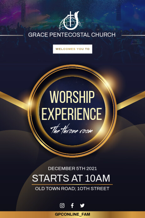 Copy of Worship service | PosterMyWall