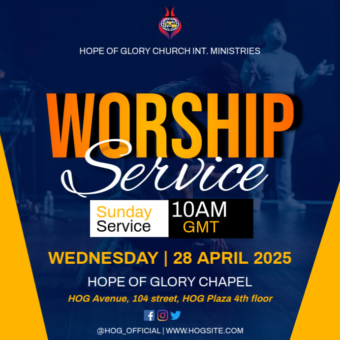 Copy of Worship Service | PosterMyWall