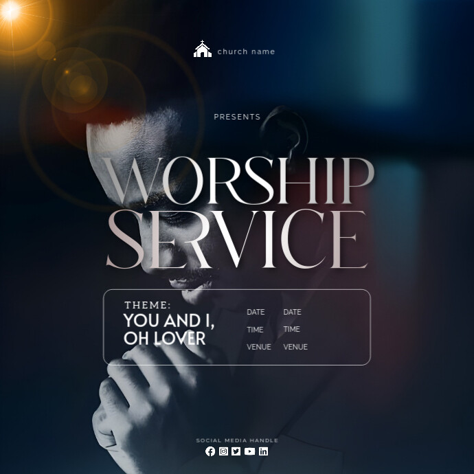 worship service Template | PosterMyWall