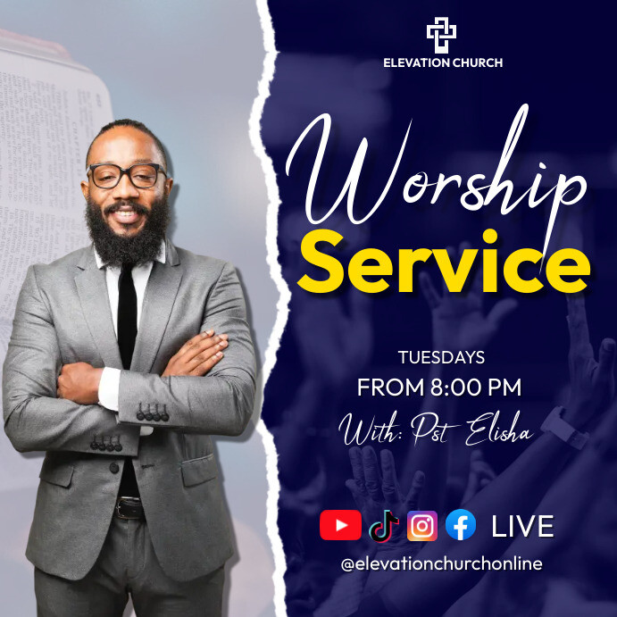 worship service Template | PosterMyWall