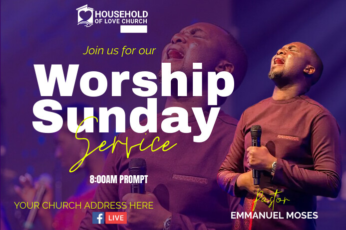 worship service Template | PosterMyWall