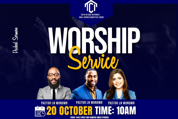 worship service Template | PosterMyWall