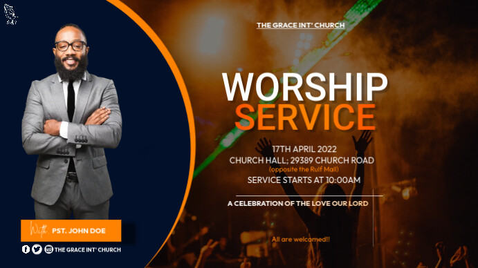 Copy of worship service | PosterMyWall