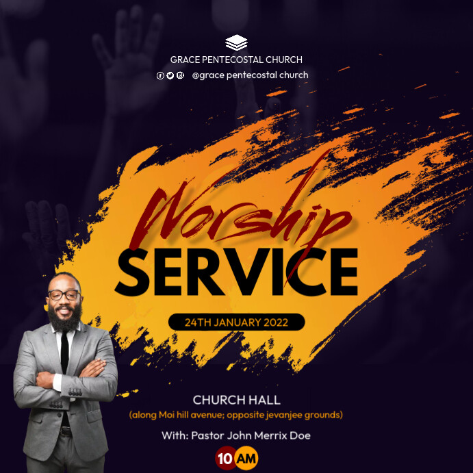 Copy of Worship service | PosterMyWall