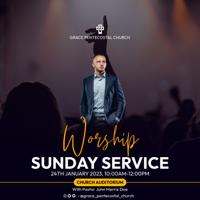 worship service Template | PosterMyWall